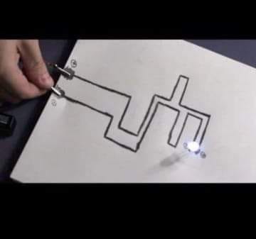 Paper Circuits: We know graphite is electrically conductive. So if a ...