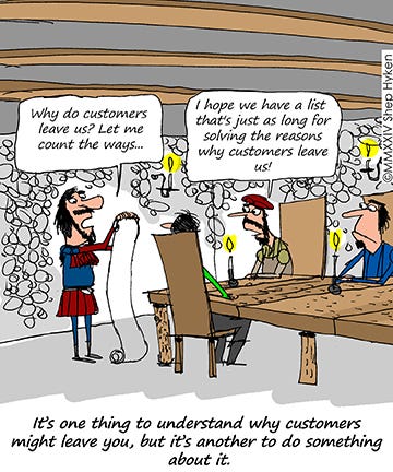 Five Reasons Why Customers Leave. I was recently hired as a keynote ...