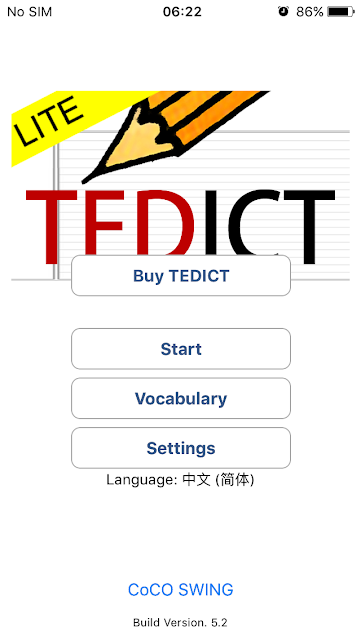 學習英文的好工具：TEDICT. TEDICT是一套將TED.com上的影片整合為可聽打內容的App，主畫面… | by Ping-Lun Liao | Medium