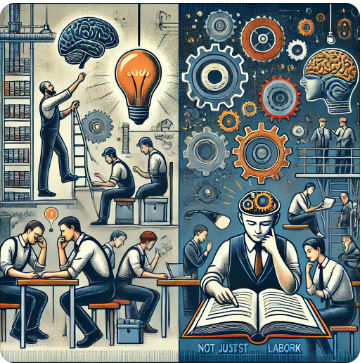 Minds at work vs labor force. Products, processes, and people. These ...