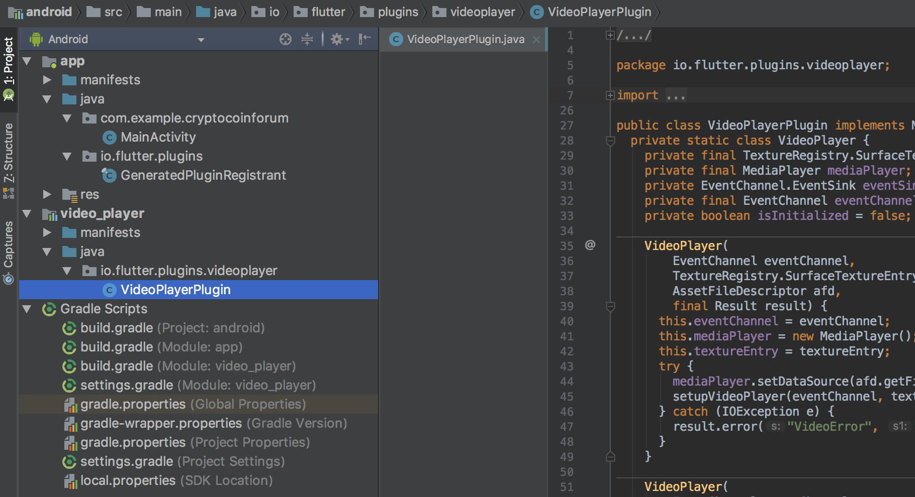 Flutter android plugin