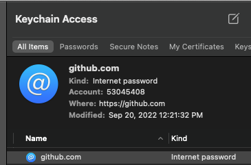 Update github credentials from macOS keychain | by 장태순 | Medium