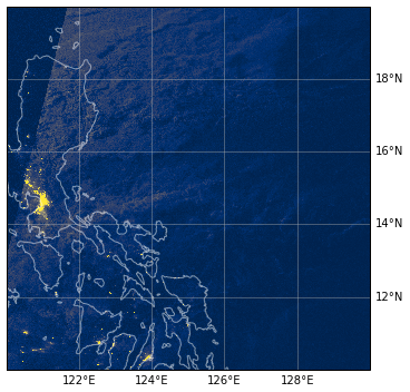 Plotting Nighttime Data using python (h5py, cartopy) - The Barometer ...