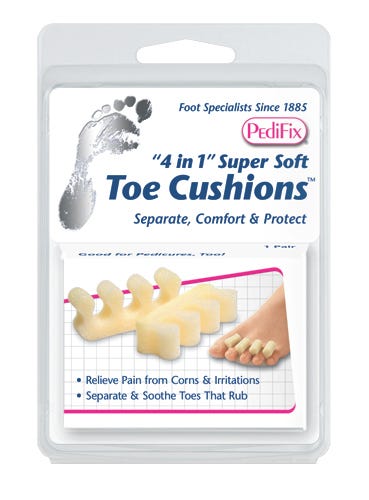 PediFix “4 in 1” Super Soft Toe Cushions — Separates and Protects Toes ...