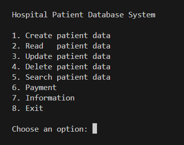 Python CRUD Project : Hospital Patient Management System | by Yoshua ...