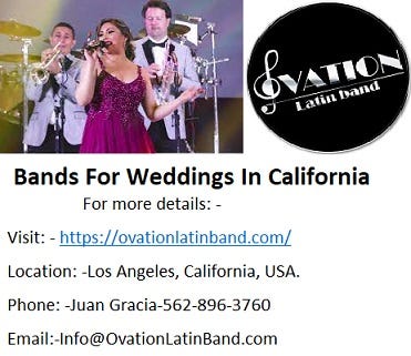 Versatile Ovation Latin Bands For Weddings In California. | by ...