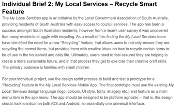 Design Sprint Process — New Recycle Smart Feature For My Local Services ...