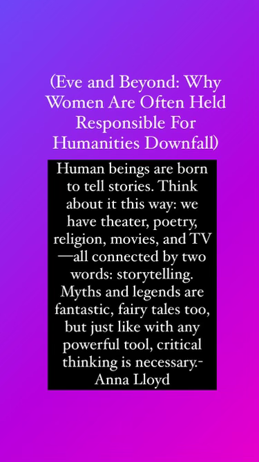 Eve and Beyond: Why Women Are Often Held Responsible For Humanities ...