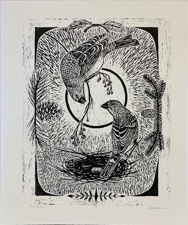 It’s Good. And It’s Enough.. Woodblock relief print by Charis… | by ...