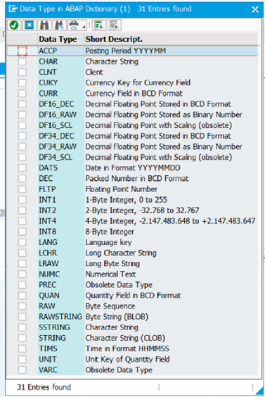 ABAP DICTIONARY: DATA TYPES ABAP PROGRAMLAMADA KULLANILAN VERİ TİPLERİ | by İsmail Potuk | Medium