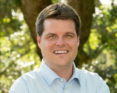 Republican Senator Matt Gaetz from Conservative Florida Panhandle has A ...