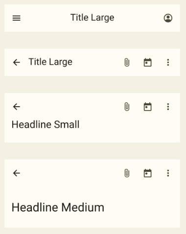 Compose Material Design 3 : Top app bars | by Nine Pages Of My Life ...