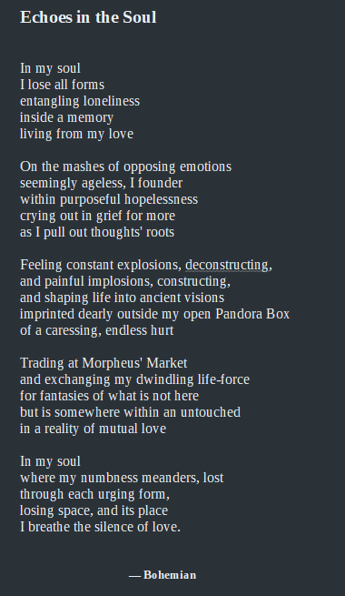 Echoes in the Soul - Unrequited Poetry - Medium