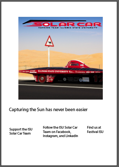 Check out ISU Solar Car’s “Swiss-styled” Flyer! | by Gabrielle Laurent ...