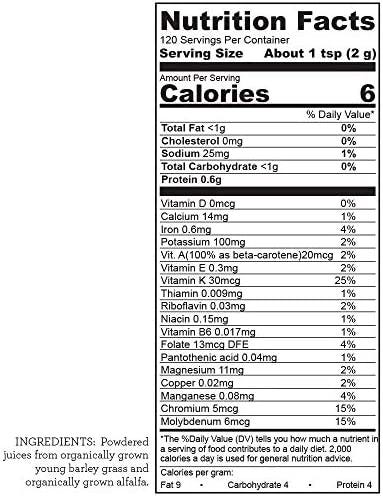 Hallelujah Diet Organic BarleyMax — Barley Grass Juice and Alfalfa ...