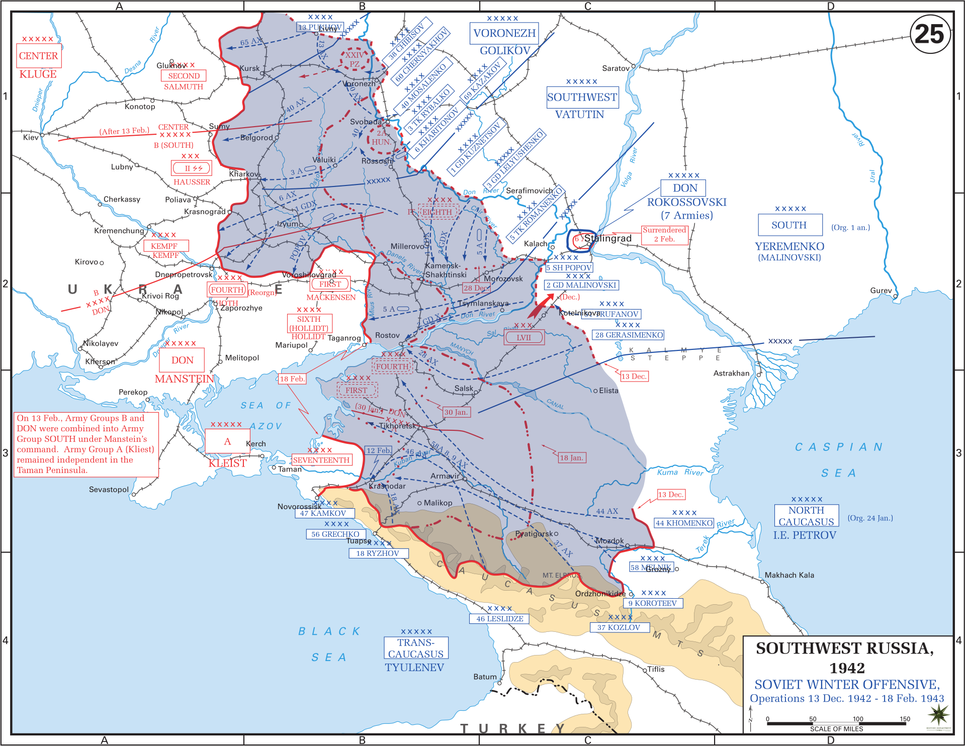 Battle Of Stalingrad 1942 Map