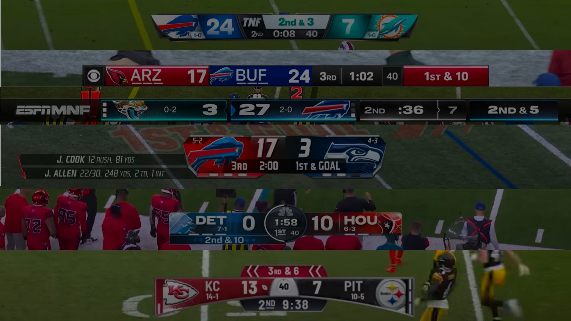 Nfl Scorebord Alex On X: "Which CBS NFL Scoreboard Is The Best?
