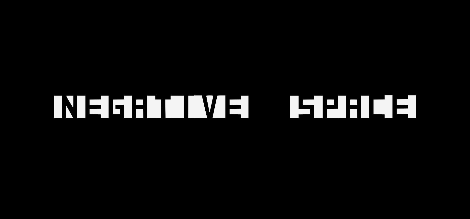 Negative Space Font