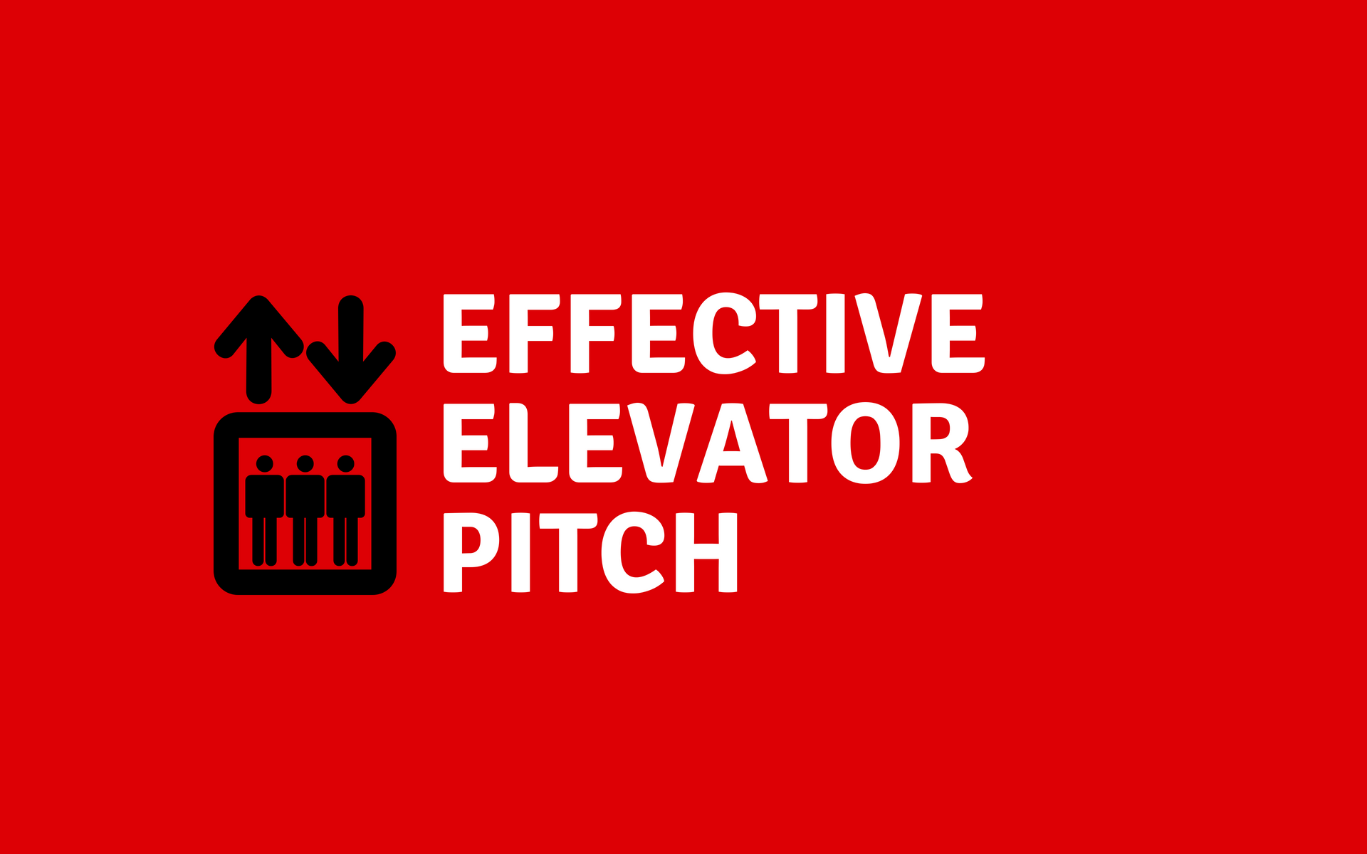Elevator Pitch Infographic