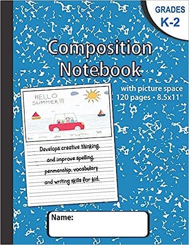 READ/DOWNLOAD!] Composition notebook with picture space: Hand writting ...