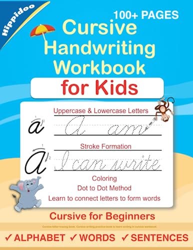 ebook read pdf Cursive Handwriting Workbook For Kids: Cursive for ...