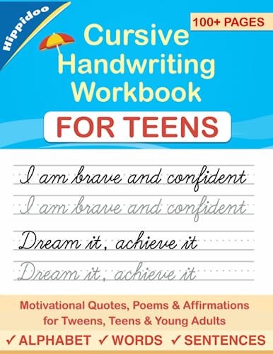 ebook [read pdf] Cursive Handwriting Workbook for Teens: A cursive ...