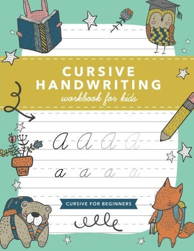 [PDF][BEST]} Cursive Handwriting Workbook for Kids: Cursive Writing ...