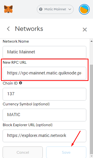 Update the network’s RPC url in Metamask - f0x - Medium