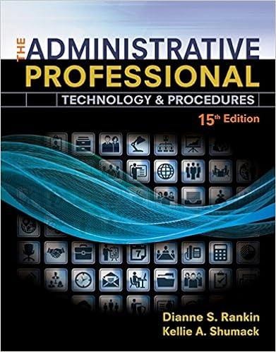 The Administrative Professional Technology & Procedures Spiral bound Version 15th Edition pdf ...