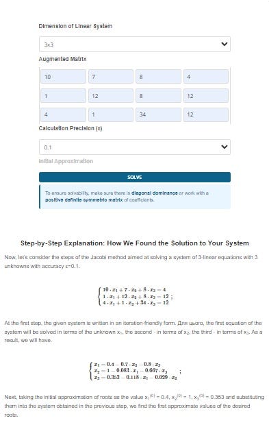 Simplify Your Solutions: The Jacobi Method Calculator Explained | by mathros.net.ua | Oct, 2024 ...