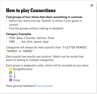 Connections and LLMs. Yes, this is about the New York Times… | by Dean ...