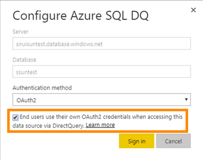 Power BI Direct query with multi-tenant SQL Azure and Row Level ...