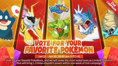 PokeMine The 2nd phase of @PokeMineG voting event is here! This time it ...
