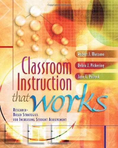 [EBOOK] Classroom Instruction That Works: Research-Based Strategies for ...