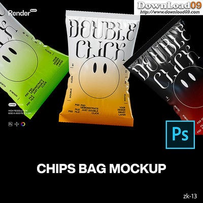 2 Puffed Food Potato Chips Snack Packaging Bag Design Works Sticker PS ...