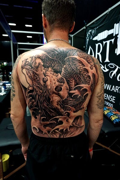 Full Back Dragon Tattoo