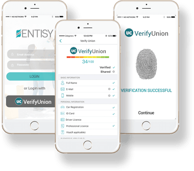 VerifyUnion a Verification, Identification and Validation of data with ...