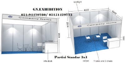 PARTISI PAMERAN UKURAN 3X4 M|STAND PAMERAN|BOOTH PAMERAN | by Andi ...