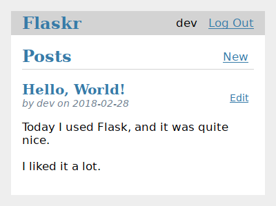 Hands on Flask: step by step. I am a newcomer of Flask. So I follow ...