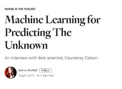 Machine Learning for Predicting The Unknown | by cway investment | cw ...