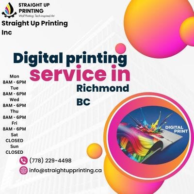 Digital printing service in Richmond BC - Elidayan - Medium
