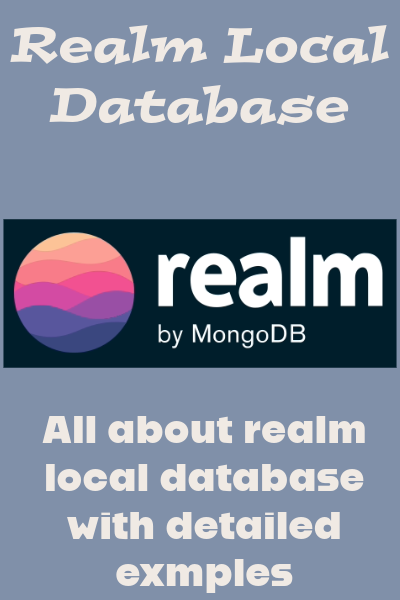 Realm Local Database. What is Realm Local Database ?? | by Abubakar Saddique | Medium