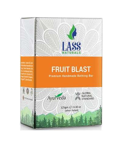 FRUIT BLAST HANDMADE PREMIUM BATHING SOAP,125GM - Lass Natural - Medium