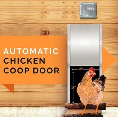 Battery operated chicken coop door - Happy Henhouse - Medium