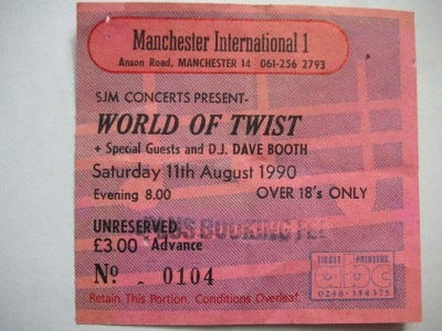 Aug 1990: World of Twist, Manchester International 1 | by Chris ...