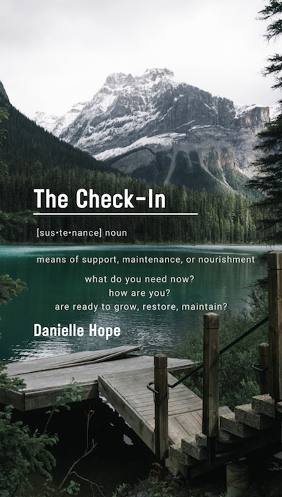 The Check-In. Sustenance, I’m talking mind, body… | by Danielle Hope ...