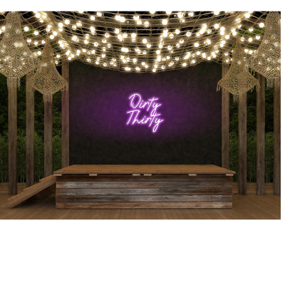 Shop “Dirty Thirty”customizable neon sign - Neweraneonsseo - Medium