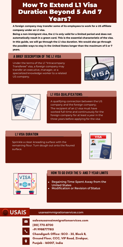 How To Extend L1 Visa Duration Beyond 5 And 7 Years? - US Area ...