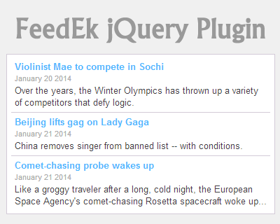 FeedEk - jQuery RSS/ATOM Feed Plugin | by jQuery Plugins | Medium