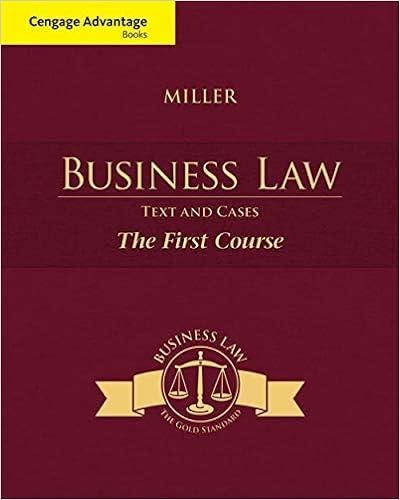 Cengage Advantage Books Business Law Text and Cases The First Course ...